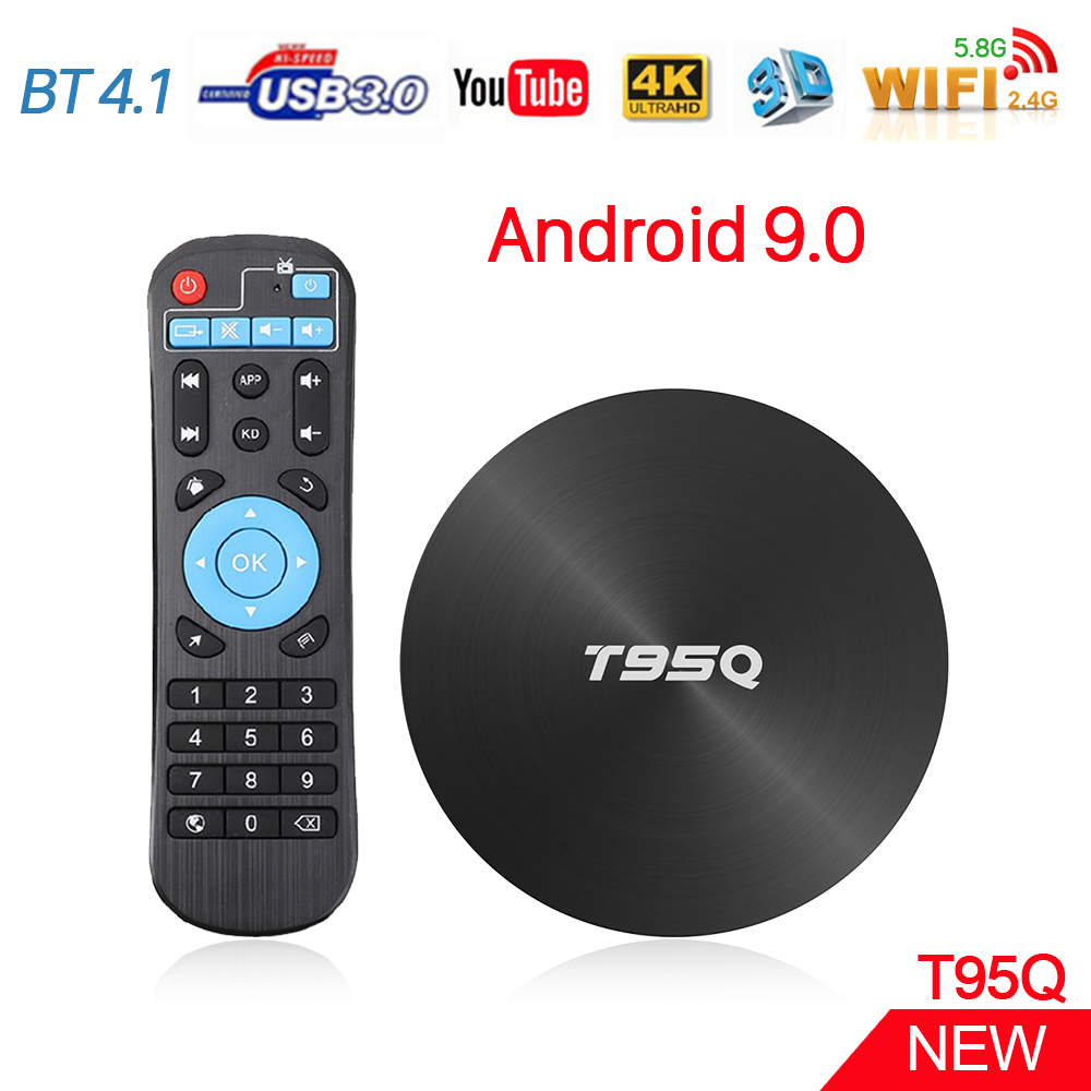Android 9.0 TV Box T95Q Amlogic S905X2 flix iptv - leadcool