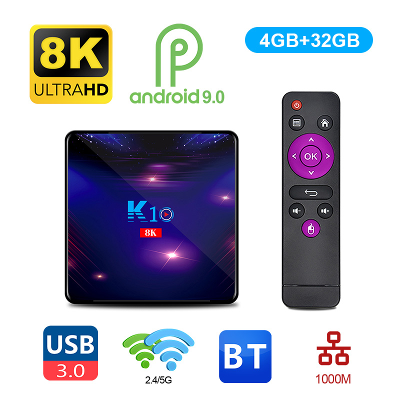 K10 tv box android 9.0 with bestiptv - leadcool