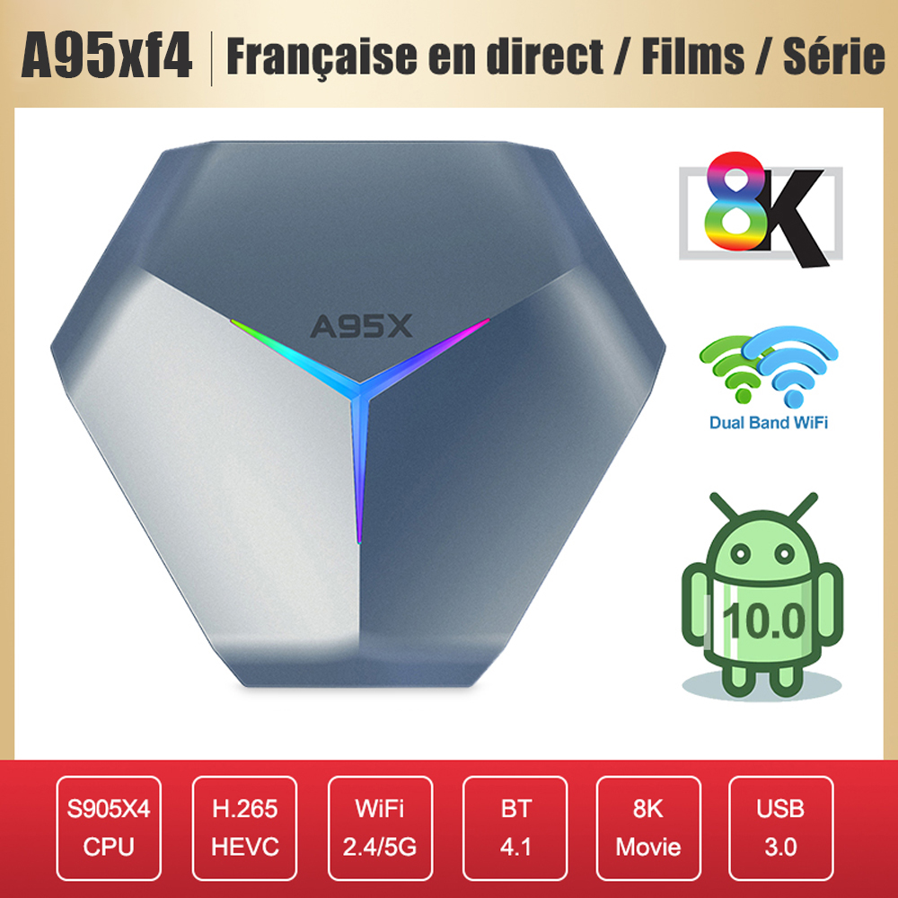 A95X F4 Android 10.0 set top box 4K Supports more equipment - leadcool