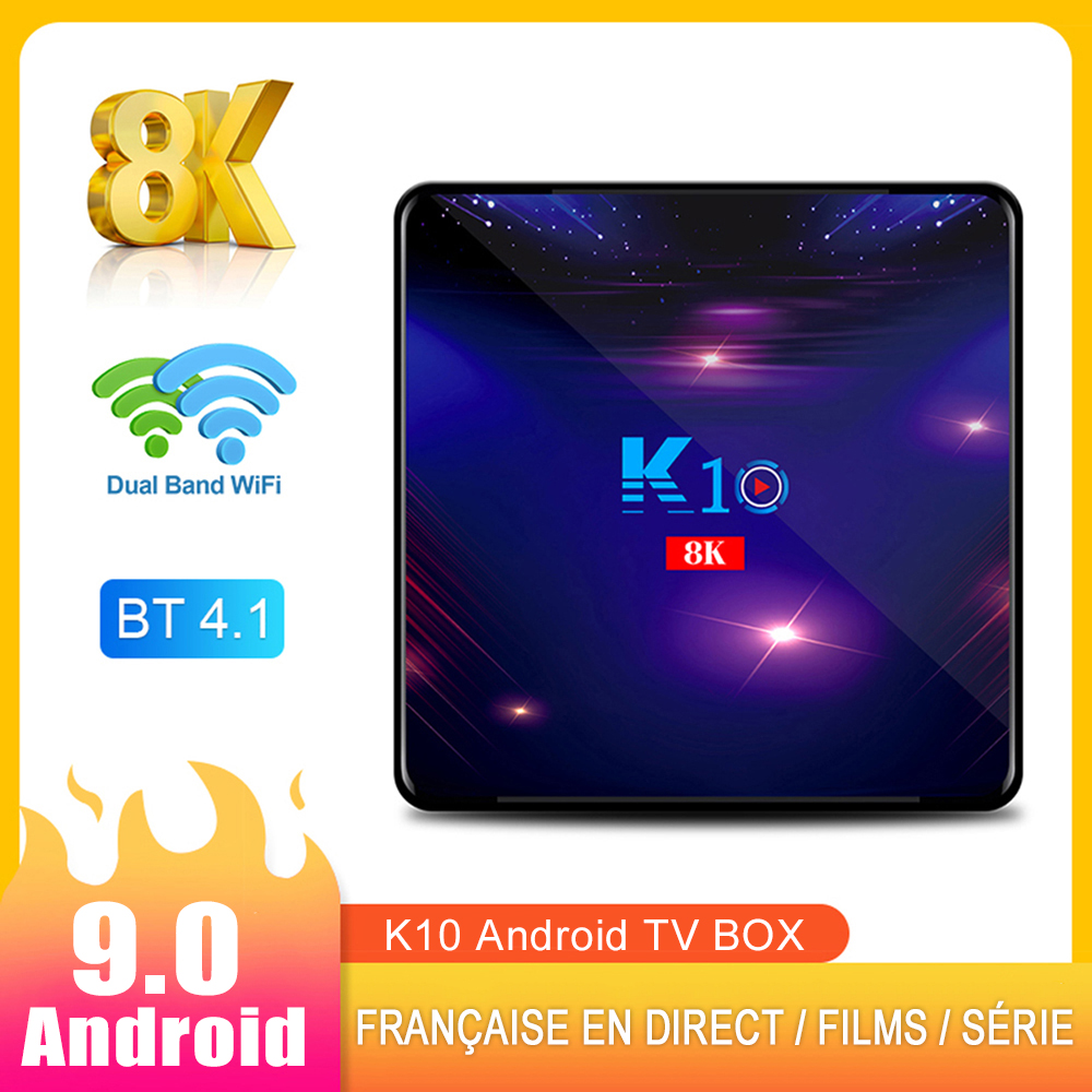 K10 tv box android 9.0 with bestiptv - leadcool