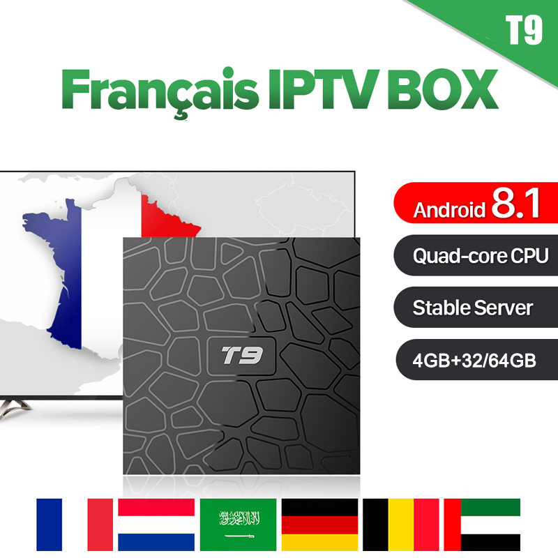 T9 Android Box Smart Media Player RK3328 with iptv free watch - leadcool