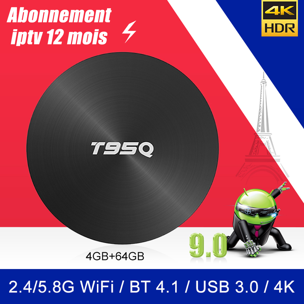 Android 9.0 TV Box T95Q Amlogic S905X2 flix iptv - leadcool